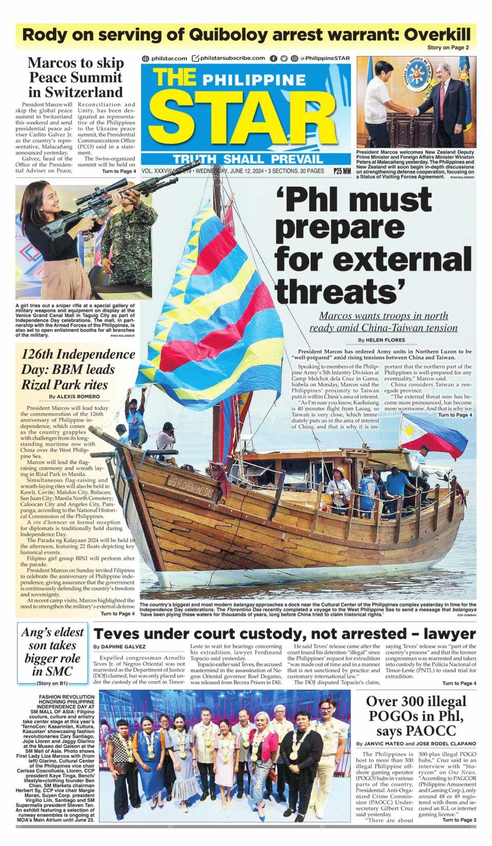 Marcos to skip Peace Summit in Switzerland | Helen Flores, Jose Rodel Clapano - DiscountMags.com