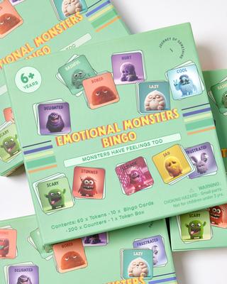 Emotional Monsters Bingo - Fun & Educational Game for Kids - Learn ...