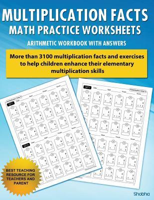 Multiplication Facts Math Worksheet Practice Arithmetic Workbook With ...