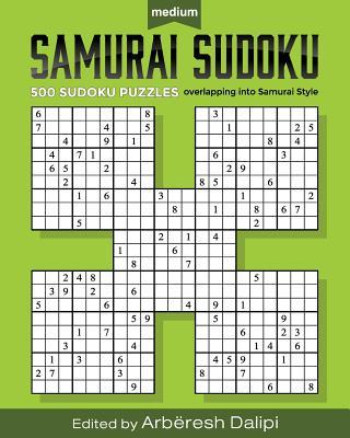 Samurai Sudoku Puzzle Book: 500 Medium Puzzles overlapping into 100 ...