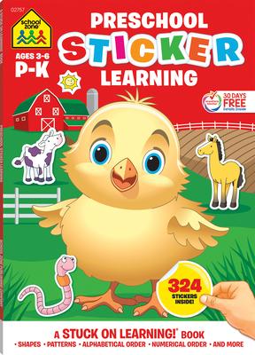 School Zone Preschool Sticker Learning Workbook by School Zone, Novelty ...