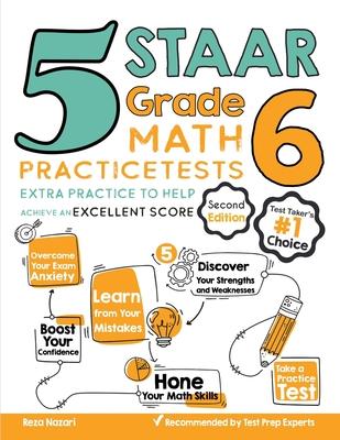 5 STAAR Grade 6 Math Practice Tests: Extra Practice to Help Achieve an ...