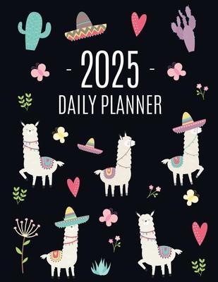 Llama Planner 2025: Cute 2025 Alpaca & Cactus Daily Organizer January ...