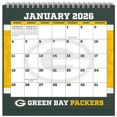 Green Bay Packers 2026 Easel Desk Calendar, Wall - DiscountMags.com
