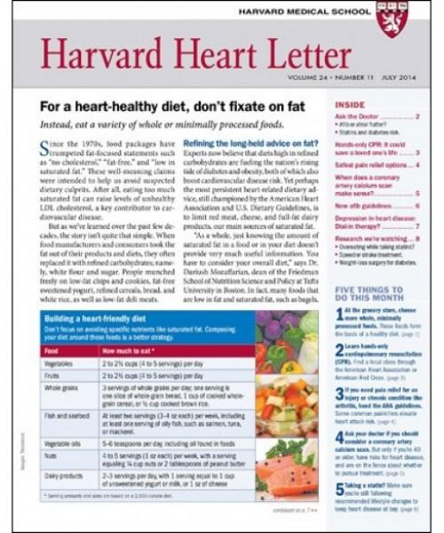 Harvard Heart Letter: The Newsletter for Your Heart Health ...
