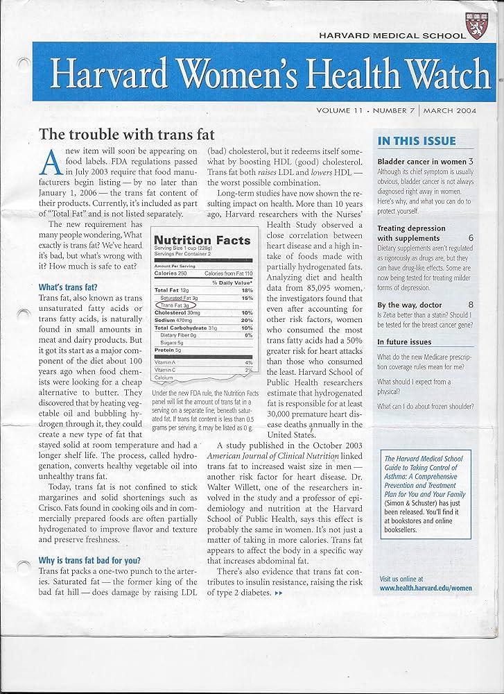 Harvard Women's Health Watch: Monthly Newsletter for Your Well-being ...