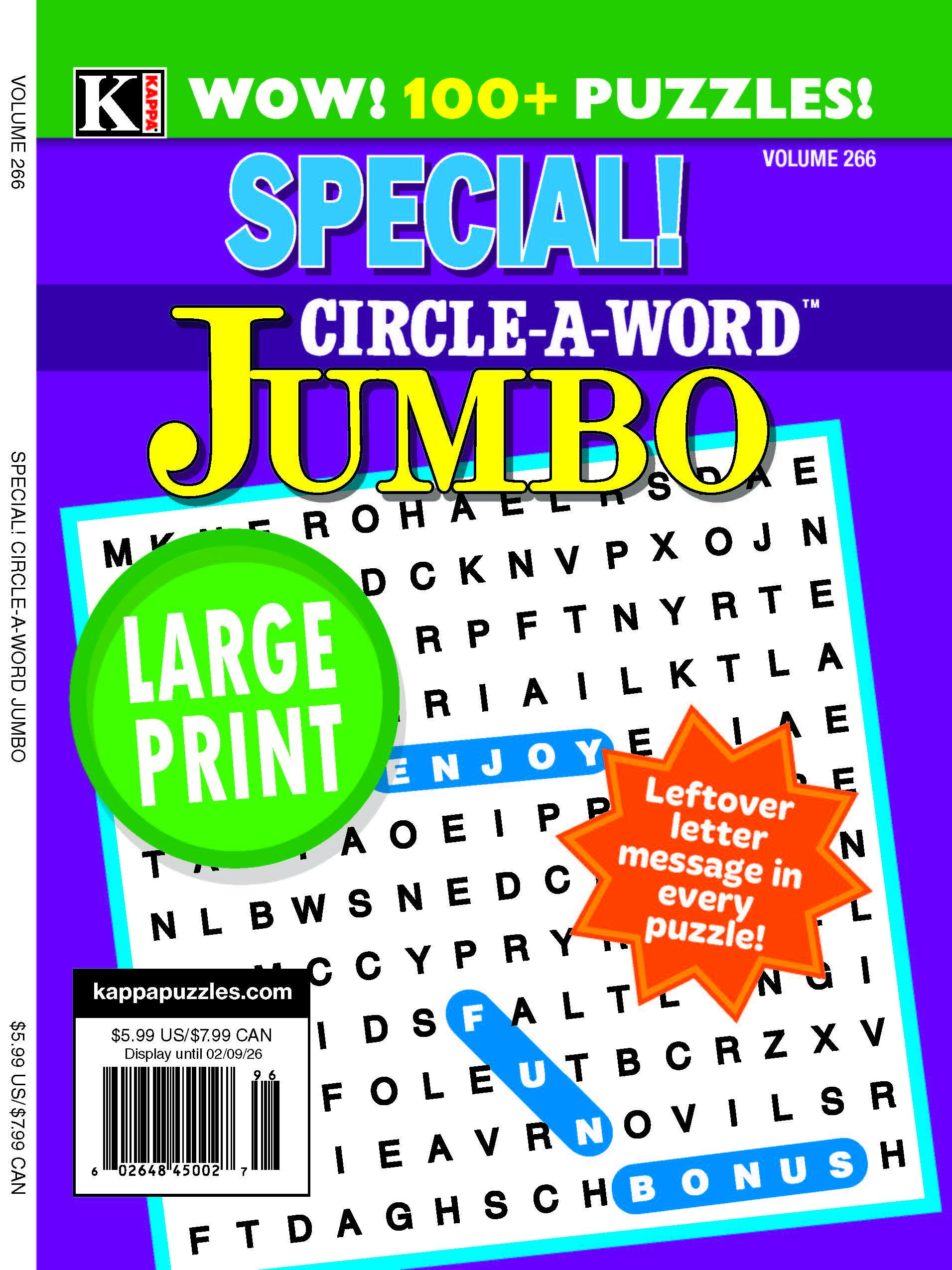 Special Circle-A-Word Jumbo Magazine | Relaxing Word Search Fun ...